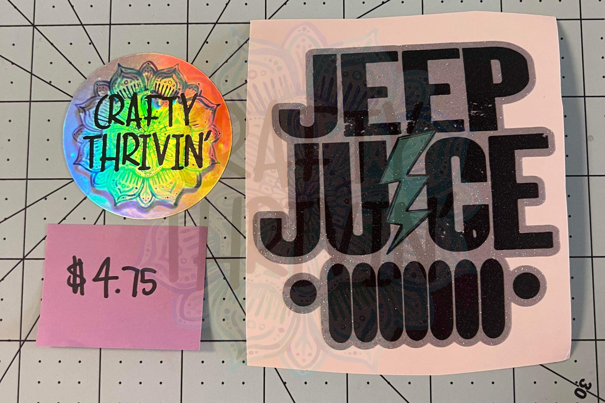 Jeep Juice Silver Glitter Cast – Crafty Thrivin’ LLC