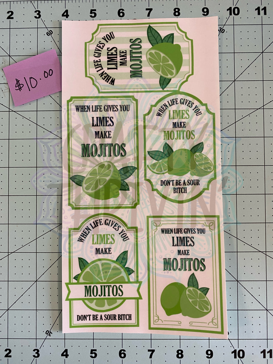 Mojito Drink Label Set – Crafty Thrivin’ LLC